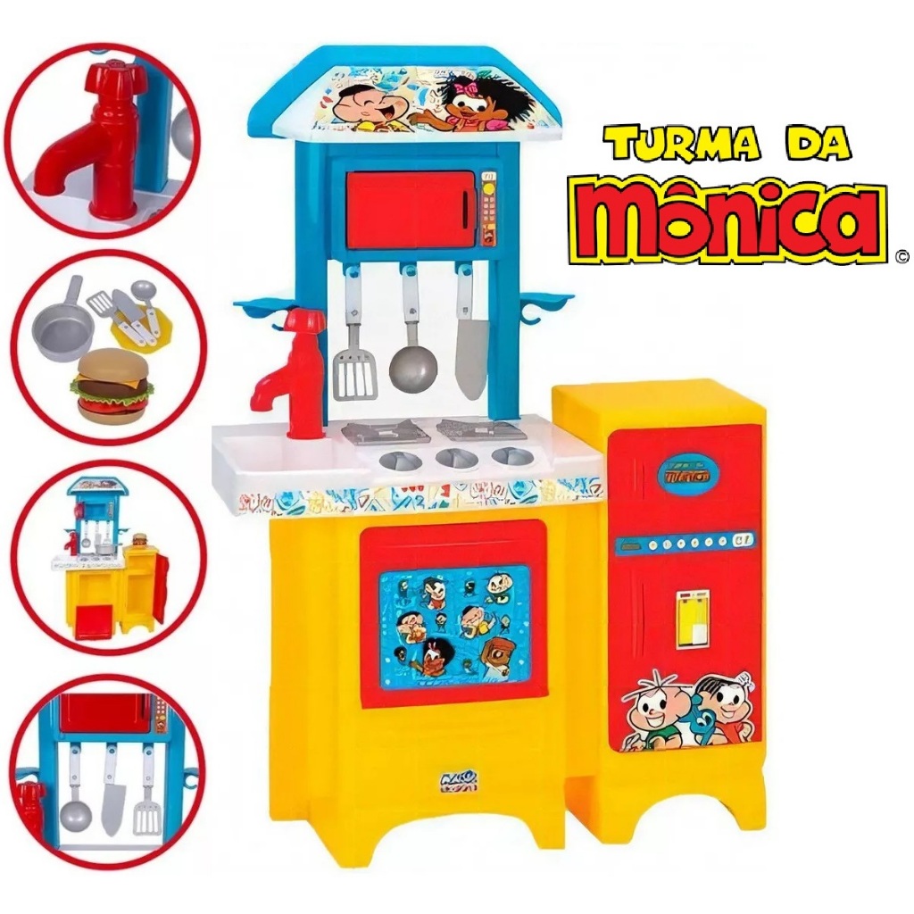 Kit Cozinha Infantil Grande Completa Unissex Turma Da Mônica | Shopee Brasil