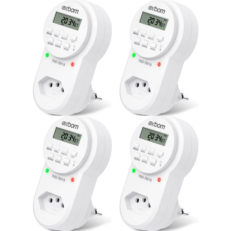 Timer Digital E Temporizador Tomada Lcd/Visor Programavel Energia ...
