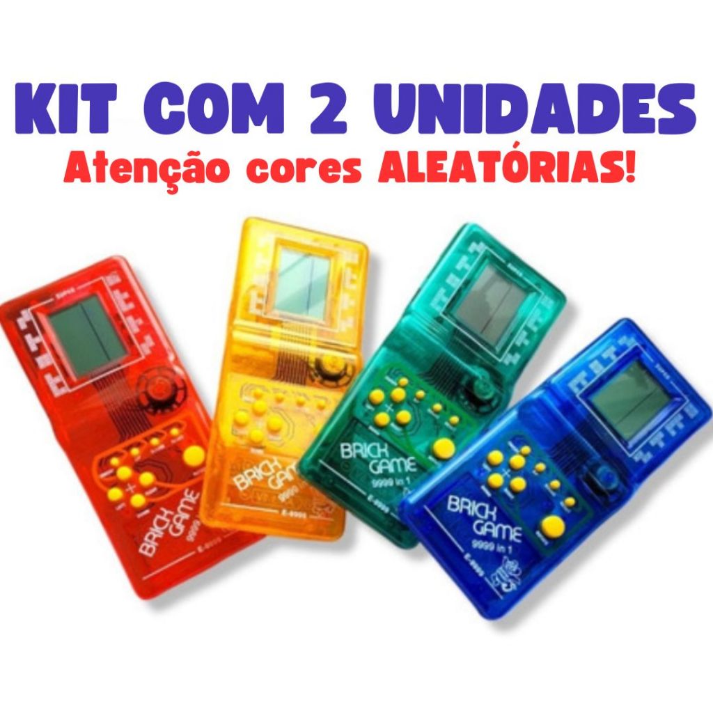 Kit com 2 unidades Super Mini Game Retro Game Portátil 9999 jogos ...
