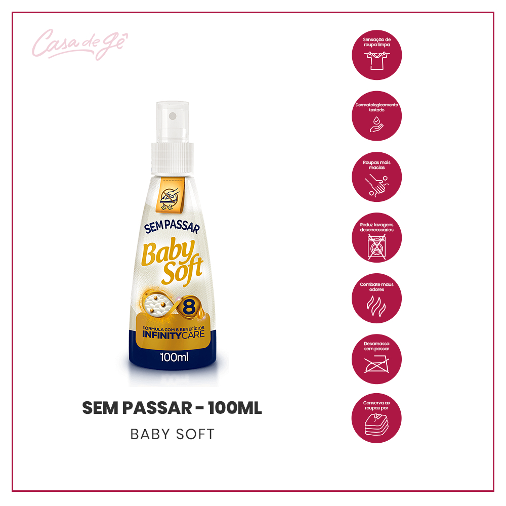 Sem Passar Baby Soft 100ml - Tamanho Viagem | Shopee Brasil
