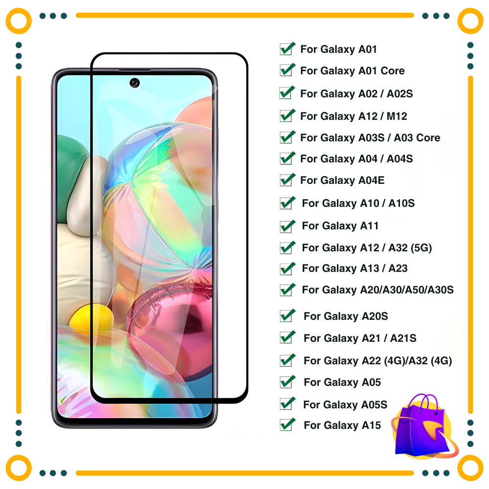 Película de Vidro Temperado 3D Full para Samsung A01 /A01 Core /A02/A02S /A12 /M12 /A03S /A03 ...