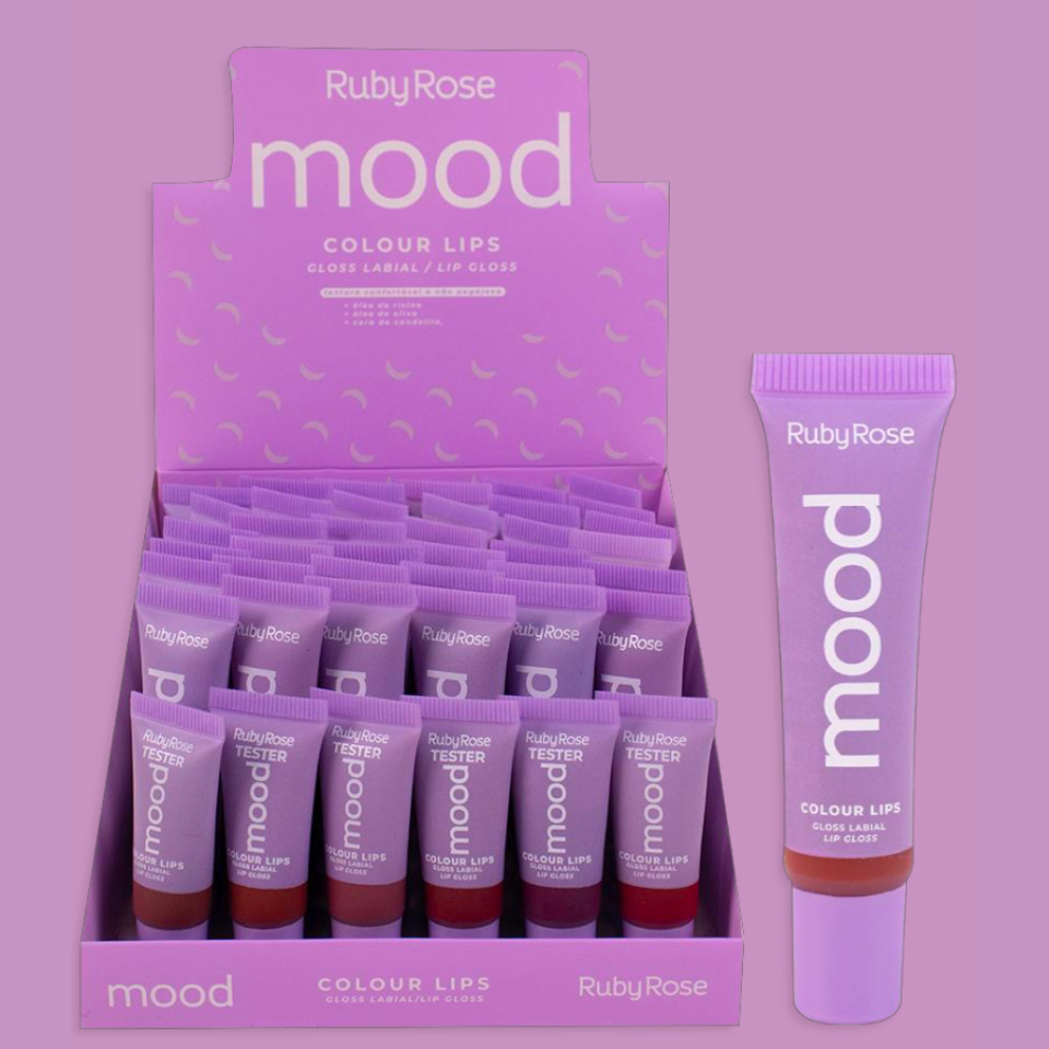 Lip Gloss Labial Colour Lips MOOD BY RUBY ROSE | Shopee Brasil