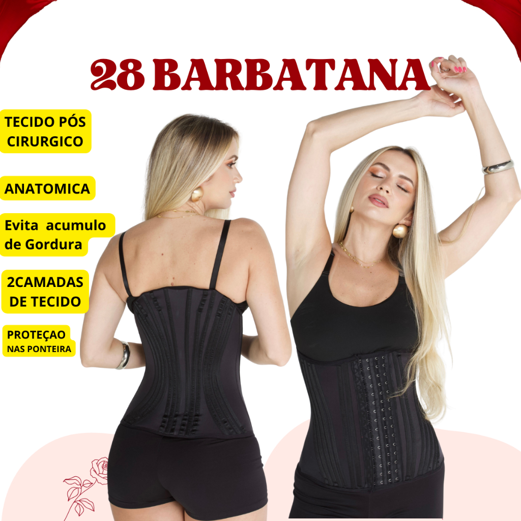 Cinta Modeladora plus size Feminina 28 barbatanas Para Treino | Shopee ...