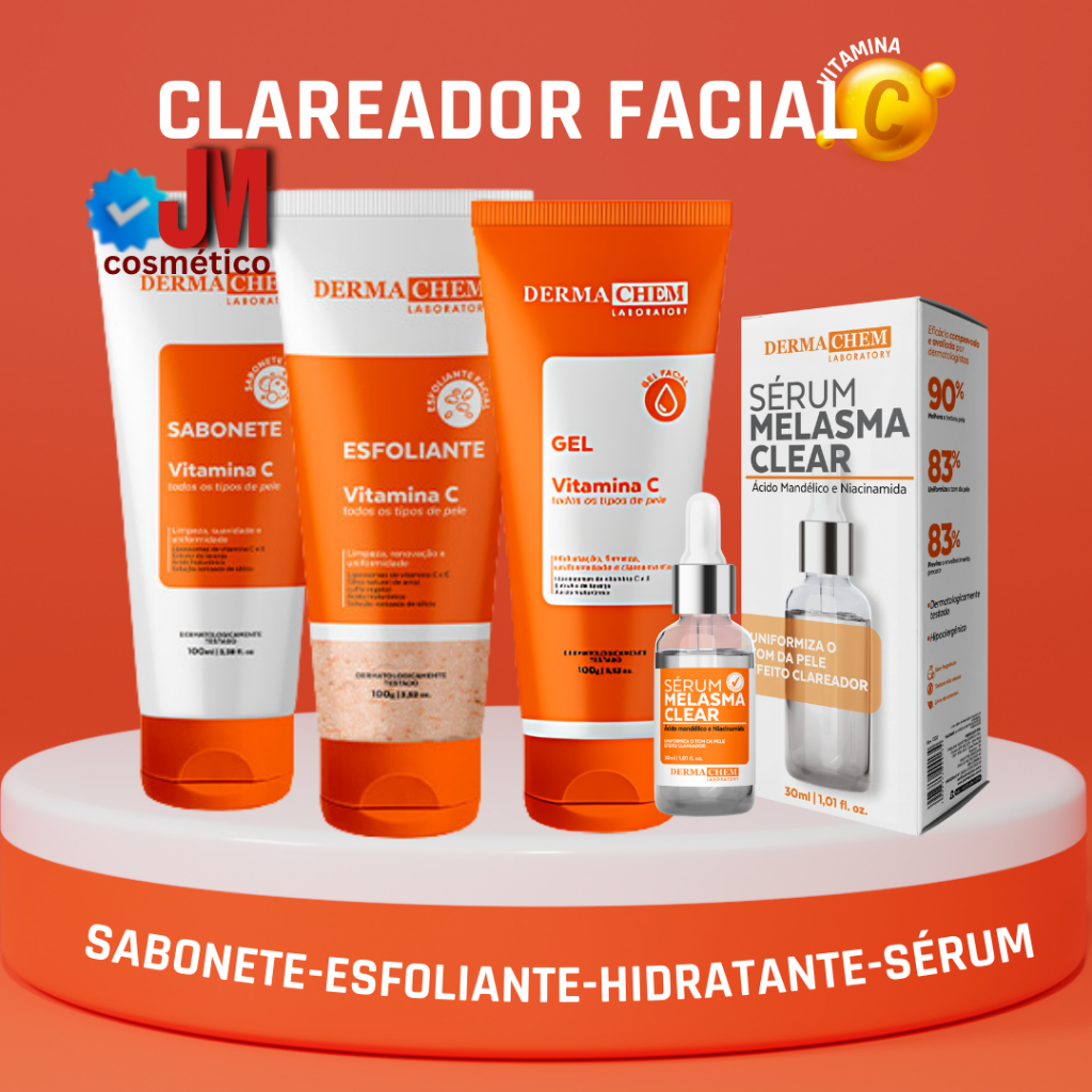 Kit Completo Skin Care Vitamina C Clareador Facial | Shopee Brasil