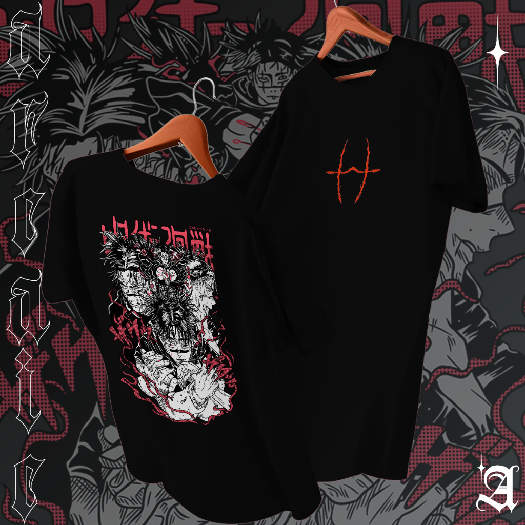 Camiseta Basica Algodao Jujutsu Kaisen Marca Sangrante Choso Espírito ...