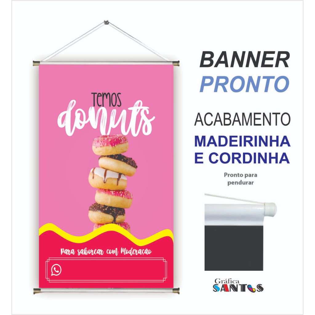 Banner pronto Donuts REF 507 (arte Pronta) | Shopee Brasil