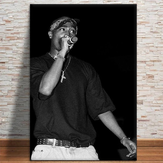 Quadro Decorativo Tupac Rapper Música 2Pac MDF 20x30 60x40 | Shopee Brasil