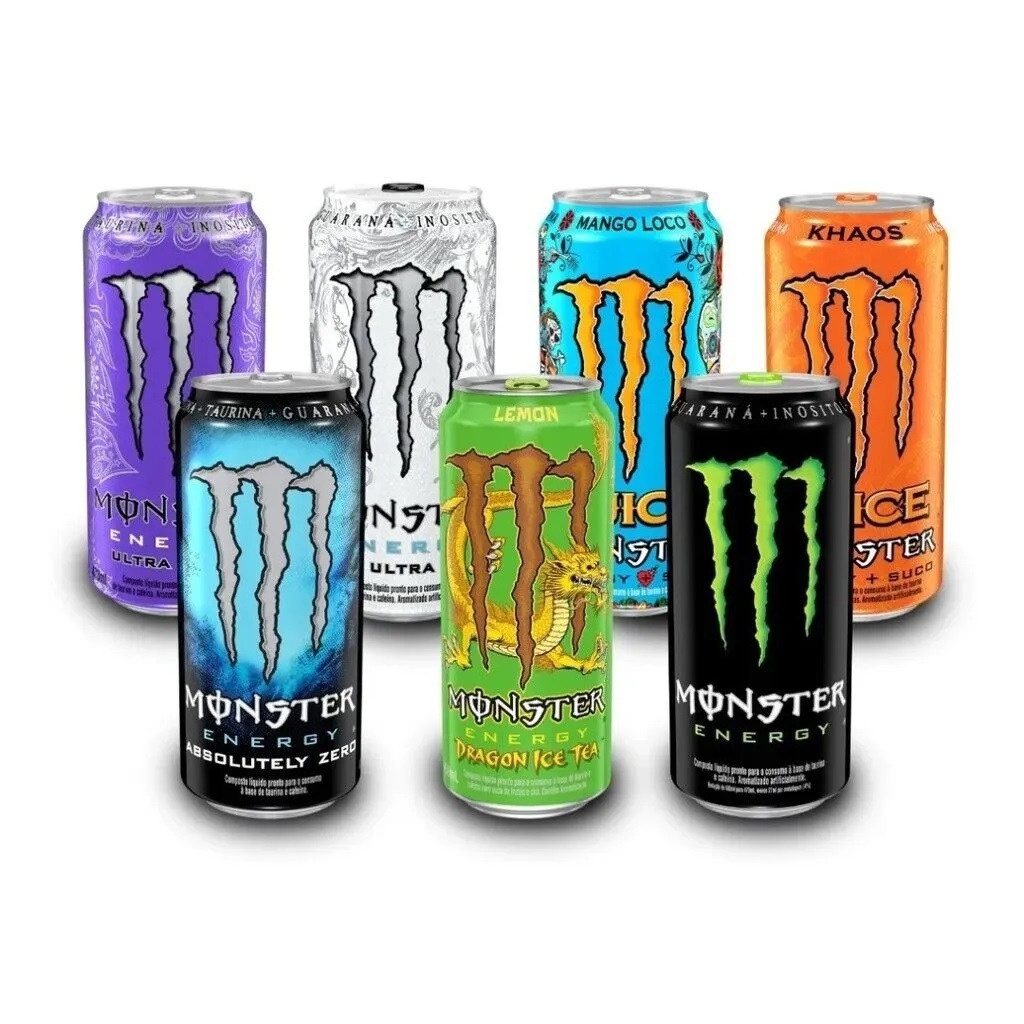 Energético Monster Energy Sabores 473ml Lata Unidade Bebida Energética ...