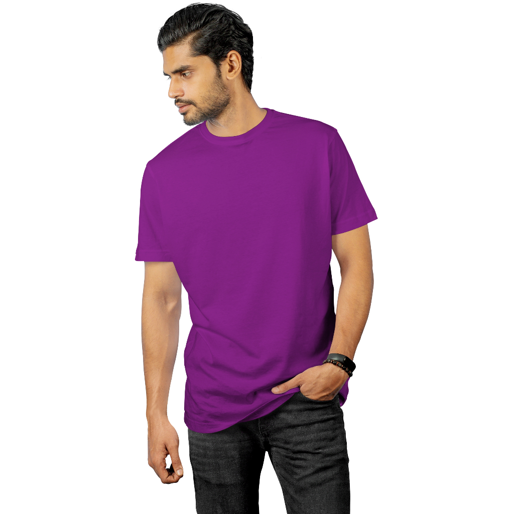 Camiseta Unissex Roxa Lisa Premium 100% Algodão 30.1 Penteado | Shopee ...