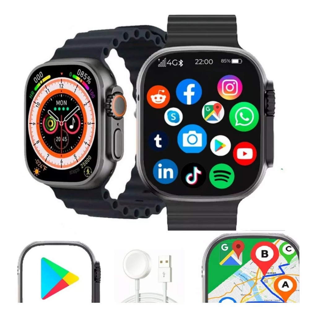 Smartwatch relógio 4g android celular de pulso 2gb de Ram 64gb baixa ...