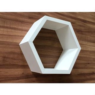 Nicho Hexagonal em MDF- Nicho Branco Quartos, Salas, Varanda e etc ...