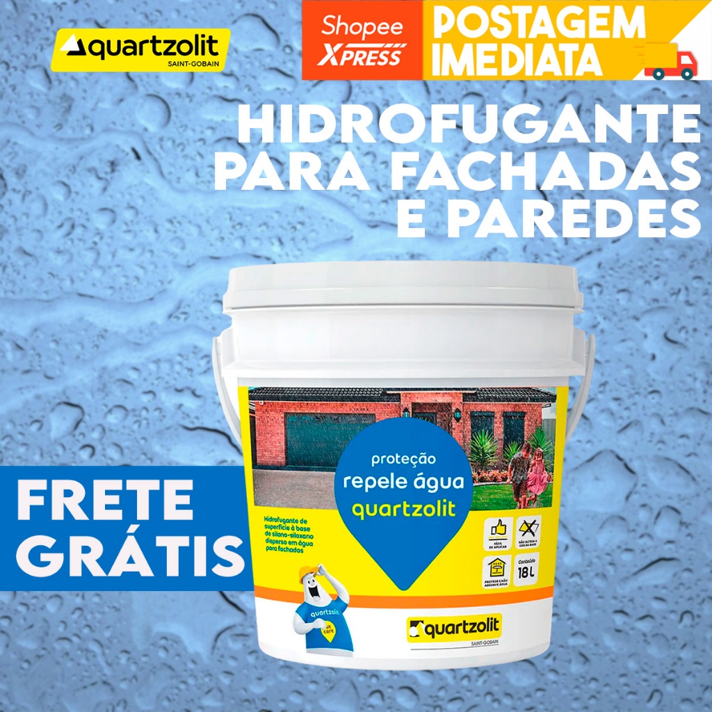 Repele Agua Hidrofugante Quartzolit Balde 18 Litros | Shopee Brasil