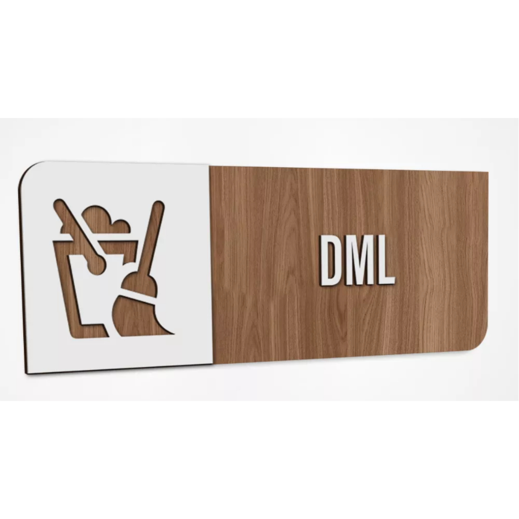 Placa Sinalização Indicativa DML - Deposito Materiais Limpeza ...