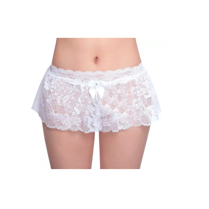 Saia Em Renda Sexy (intima Delas) Tam Unico Sensual Sexshop Fantasia Lingerie sainha hot ...