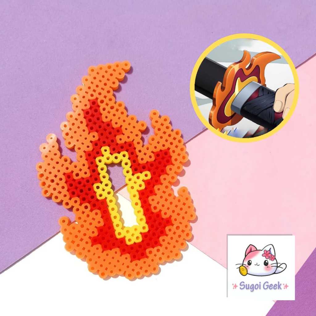 Protetor de Espada do Rengoku Kimetsu no Yaiba / Demon Slayer hama ...