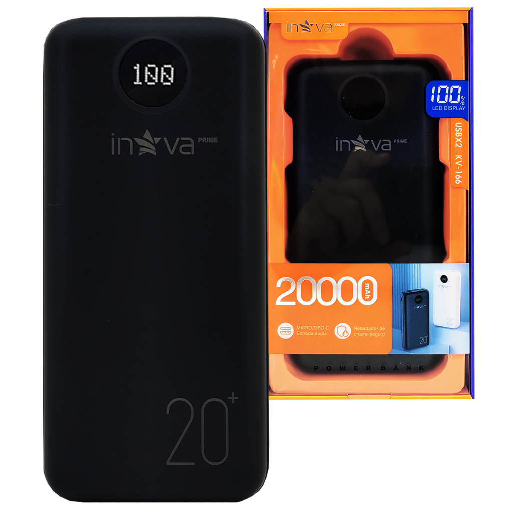 Carregador Portátil Power Bank 20000mah 2 Saídas Universal Original | Shopee Brasil