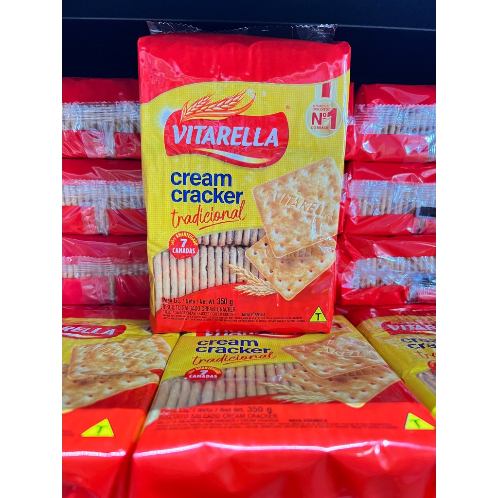 KIT COM 5- Biscoito Cream Cracker Vitarella 350g | Shopee Brasil