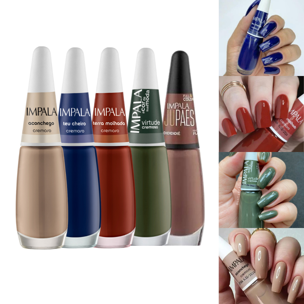 Impala Kit de Esmalte Impala Tons Terrosos Escuros A Cor da Sua Moda ...