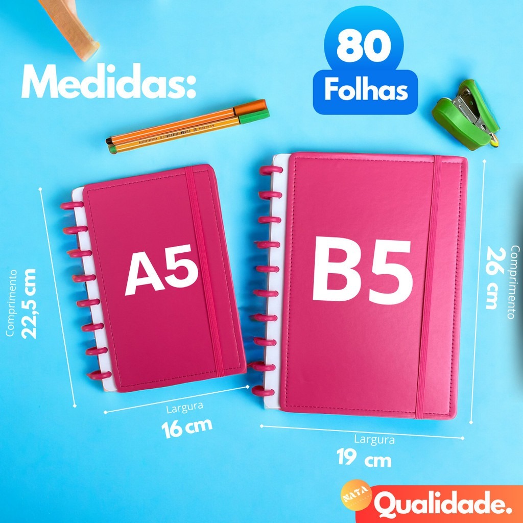 Caderno Tipo Inteligente A5 / B5 / A4 Capa Dura Original Caderneta De Disco Diário Feminino Neon ...