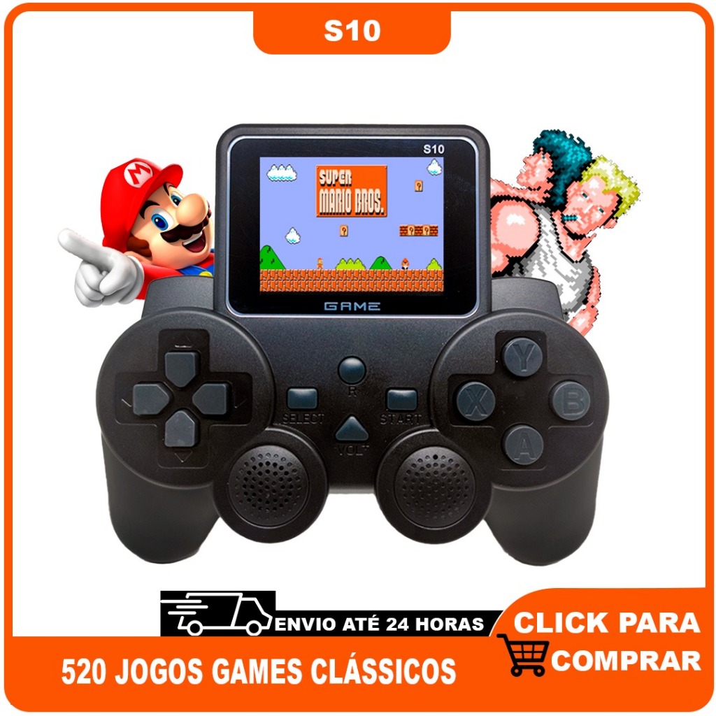 Game Stick Mini Game com Visor no Controle, Conexão TV e Controle Extra ...