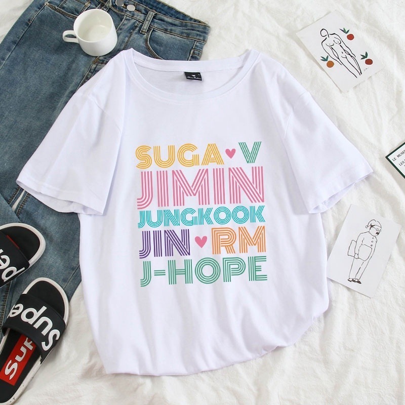 Camiseta 100% Algodão Jungkook Jim Hope Kpop Bts Army Unissex Envio ...