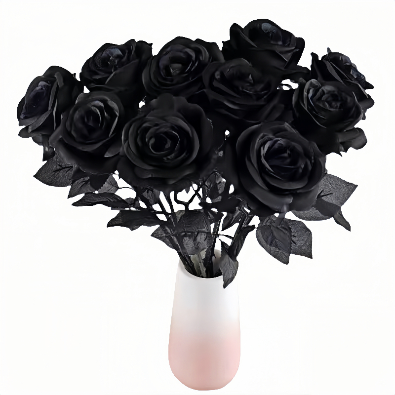 55 CM rosa Preta , Curling , Flor Artificial , Decoração De Casamento ...