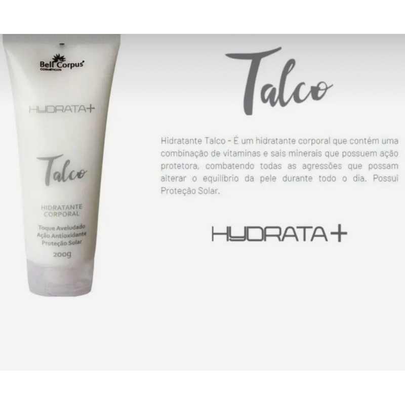 Creme Hidratante Hydrata Plus Talco 200g - Bell Corpus | Shopee Brasil