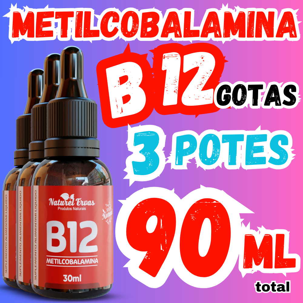 B12 Metilcobalamina em gotas concentrada original frasco 30ml | Shopee ...