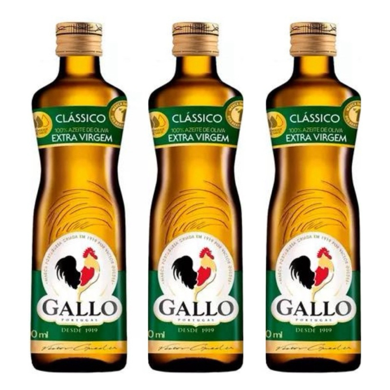 Combo com 03 unidades Azeite Oliva 100% Extra Virgem Gallo Portugal ...