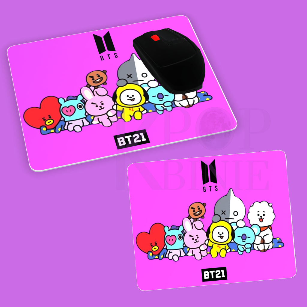 Mouse pad BT21 BTS rJ koya chimmy mang cooky shooky Tata van | Shopee Brasil