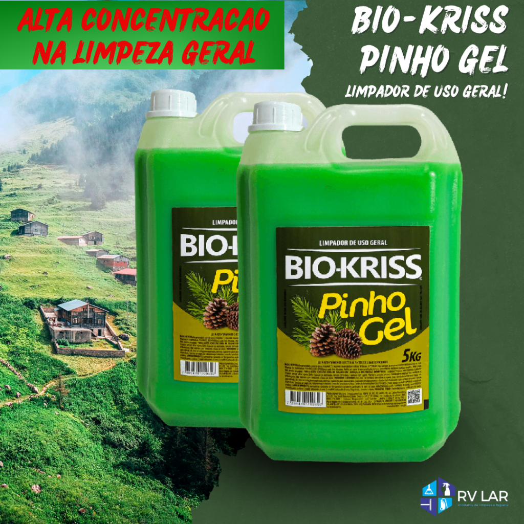 Pinho Gel 3em 1 Super Concentrado Limpador de Uso Geral - Bio Kriss 5kg ...