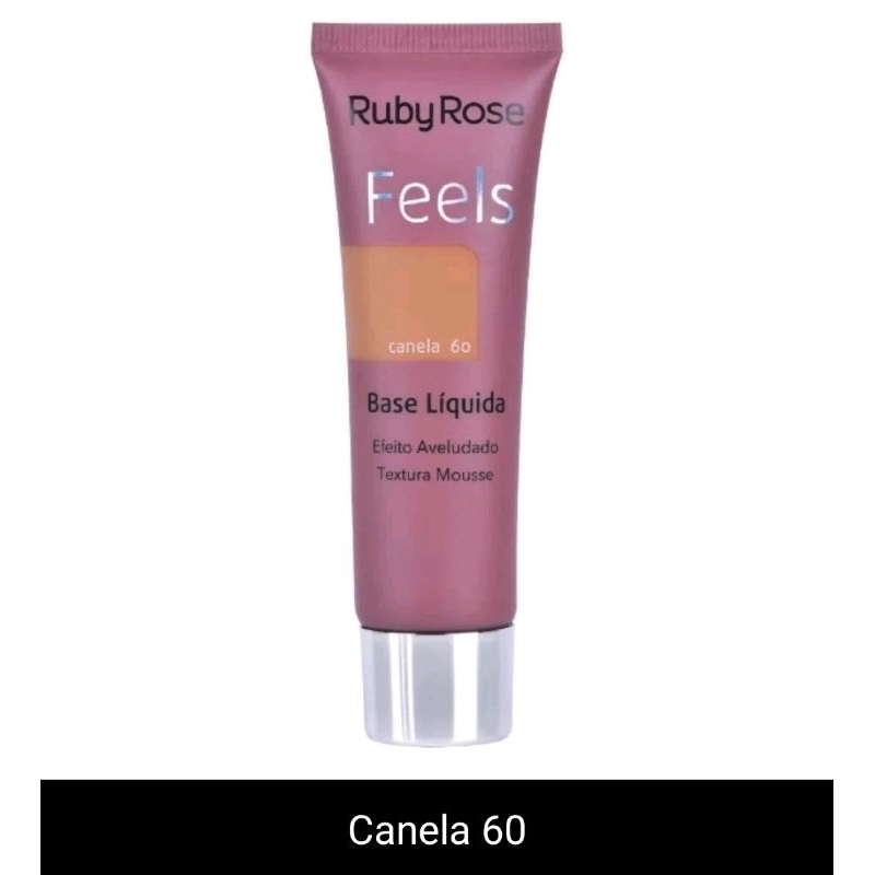 Base Líquida Feels Textura Mousse Cor canela 60 | Shopee Brasil