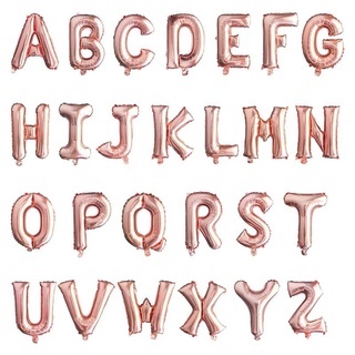 Balão de Letras Rose Gold Metalizado Letras Alfabeto | Shopee Brasil