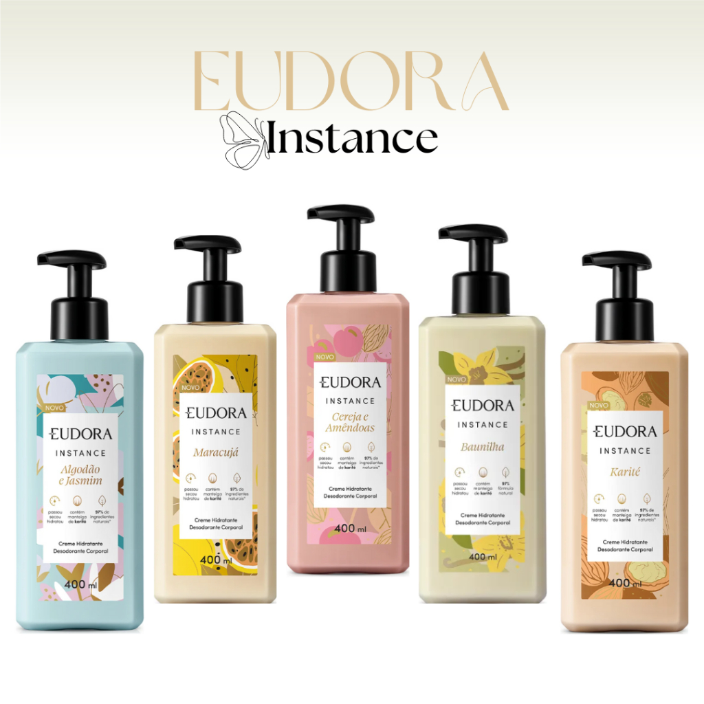 Hidratante Corporal Eudora Instance 400ml (regular) | Shopee Brasil
