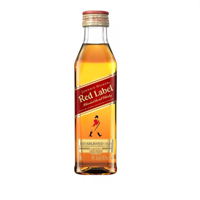 Mini Whisky Red Label 50ml 1und Blended Scotch Drink Sabor | Shopee Brasil