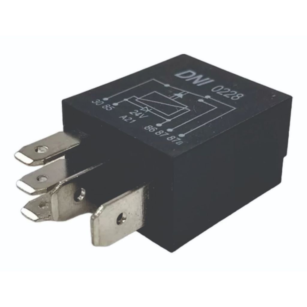 Relé Mini Auxiliar Reversor Com Diodo 5 Terminais 24v - DNI0228 ...