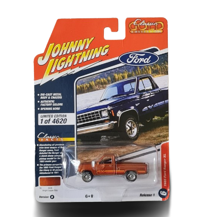 PICKUP 1985 FORD RANGER XL PNEUS BORRACHA JOHNNY LIGHTNING 1:64 LACRADO ...