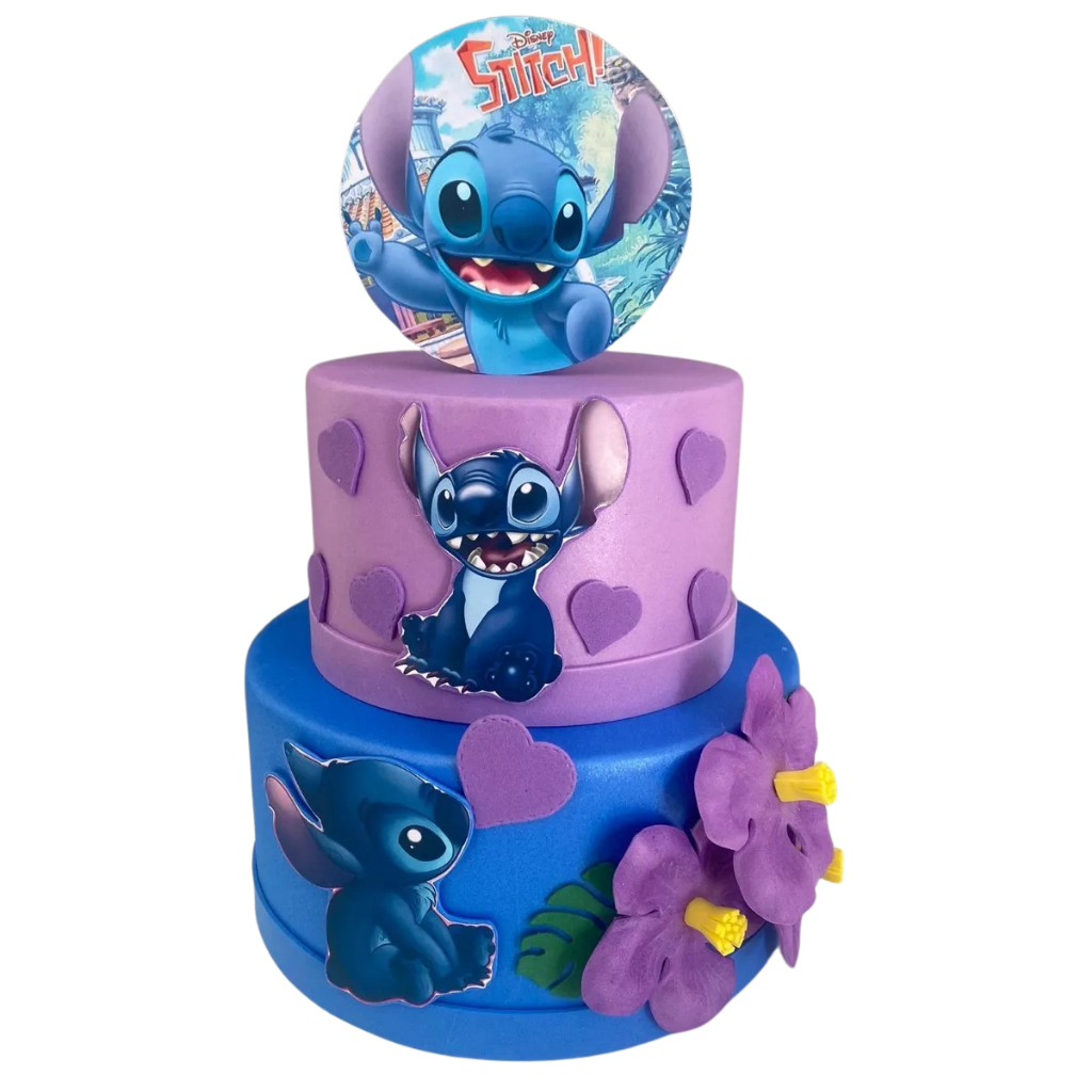 BOLO FAKE STICH LILAS | Shopee Brasil
