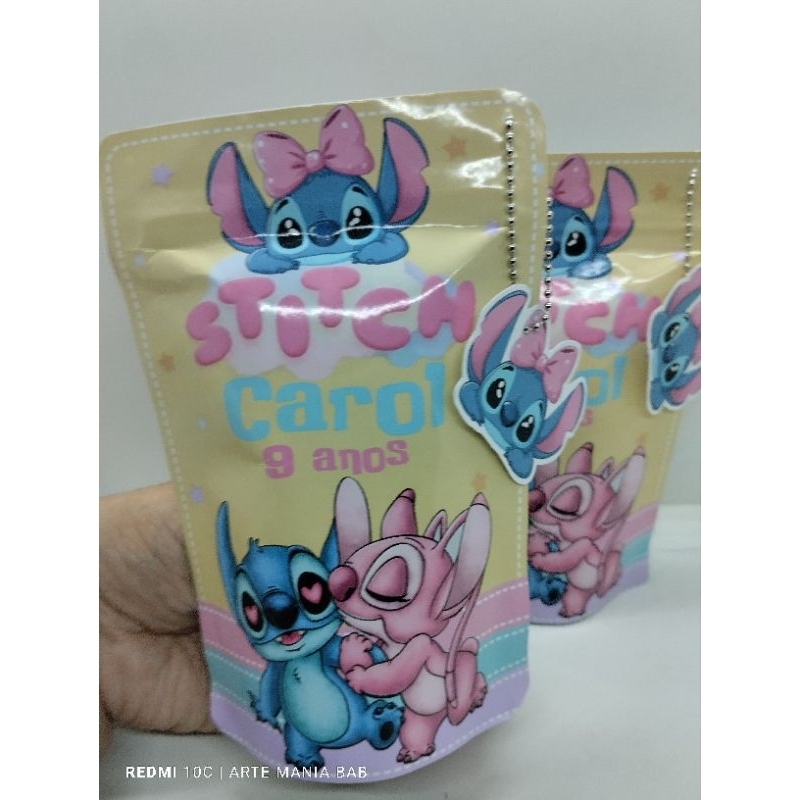 Kit 10 saquinho para fini personalizados Stitch | Shopee Brasil
