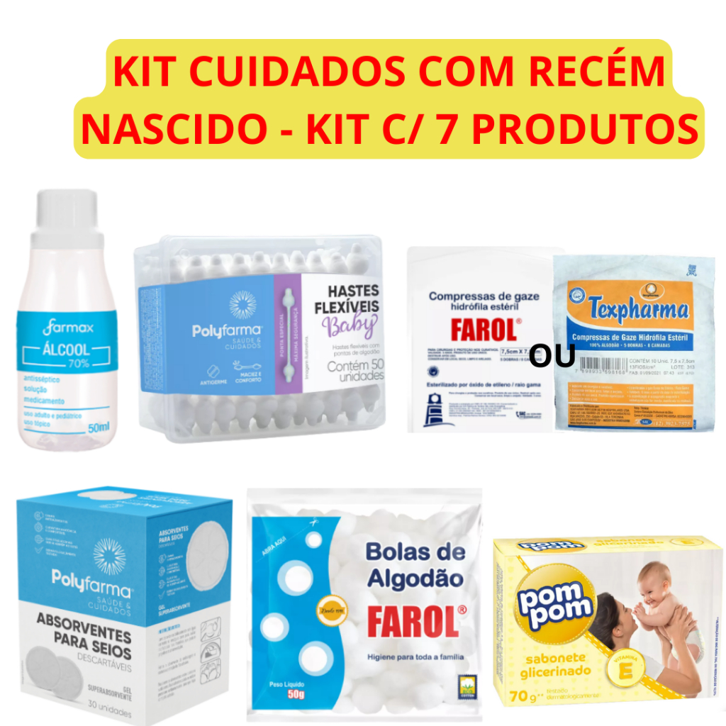 7Produtos Kit Para Bebê Recém Nascido Cuidados Na Maternidade Cuidados ...