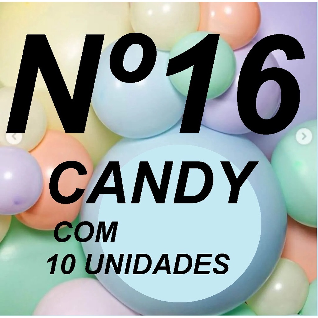Balões Candy Colors n. 16 polegadas - PIC PIC c/ 12 unidades | Shopee Brasil