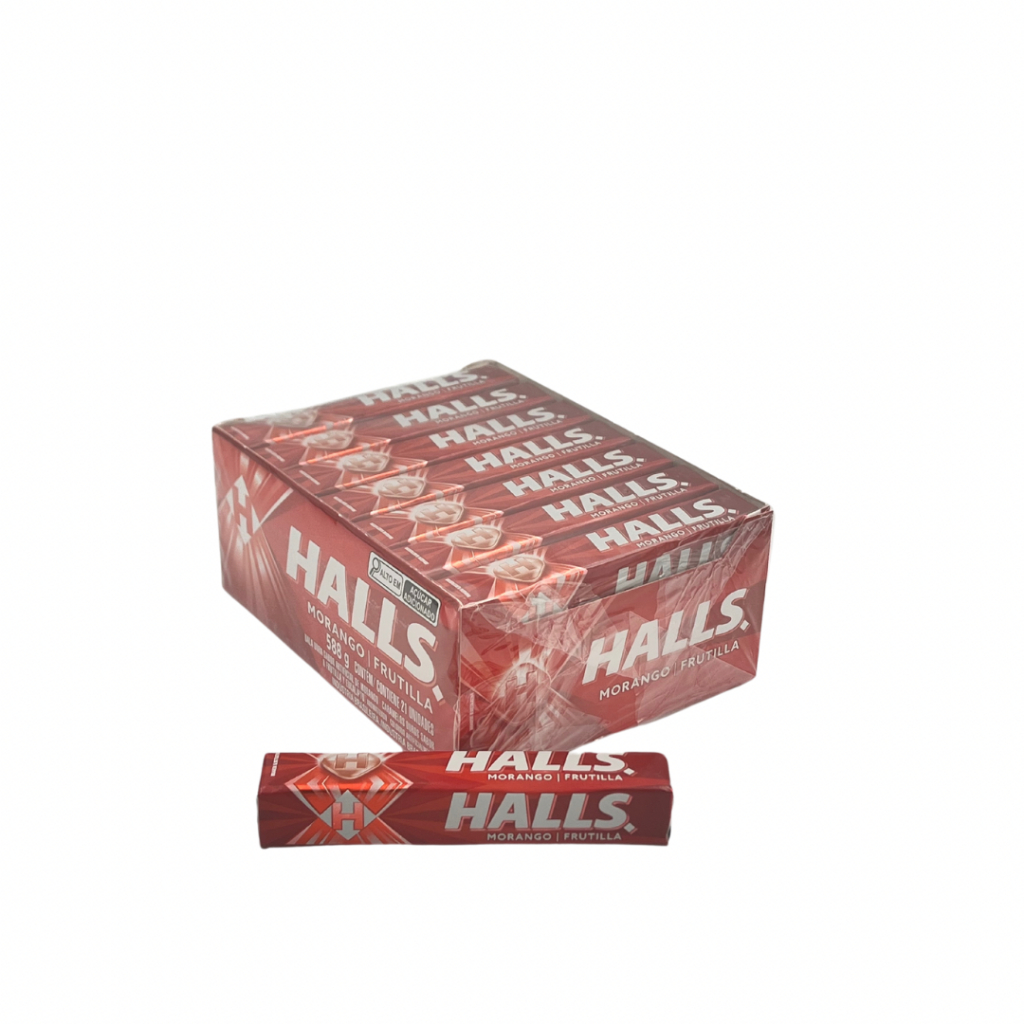 Bala Drops Halls - Sabor Morango com 21 unidades | Shopee Brasil