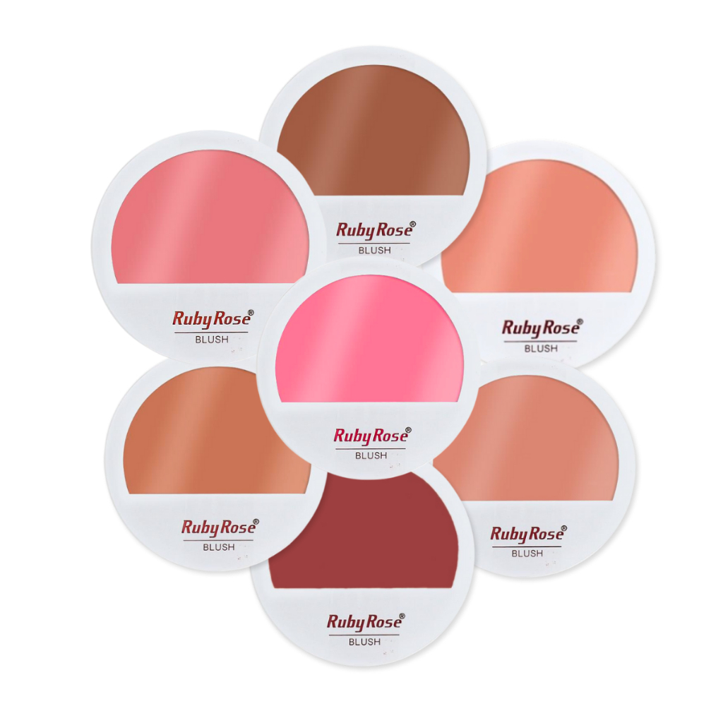 Blush Compacto Ruby Rose | Shopee Brasil