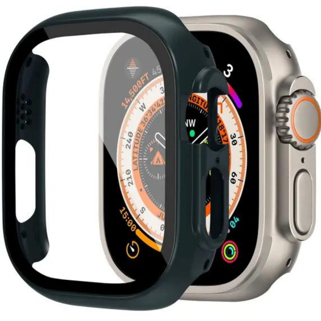 Capa Case Bumper Vidro Temperado Embutido Para Smartwatch 49mm e Apple ...