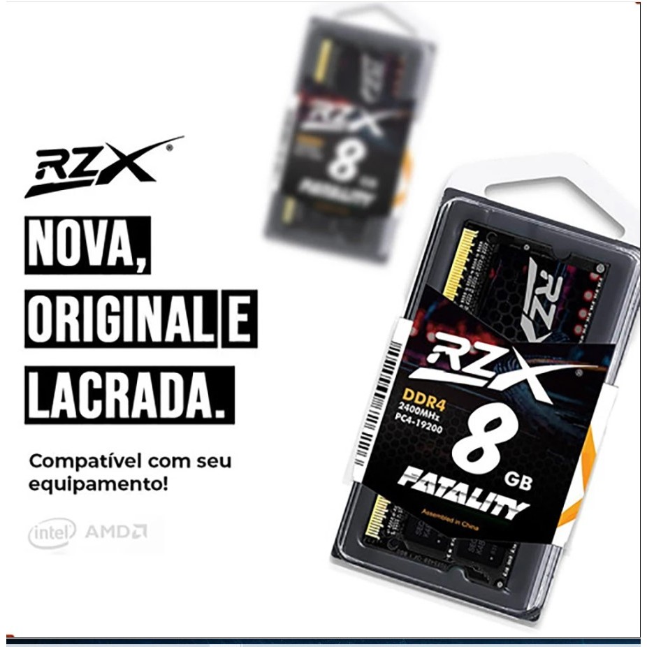 Memória Ram Notebook Rzx Gamer Fatality 16gb Ddr4 3200mhz Cl22 1.2v Pc4-25600 Sodimm | Shopee Brasil