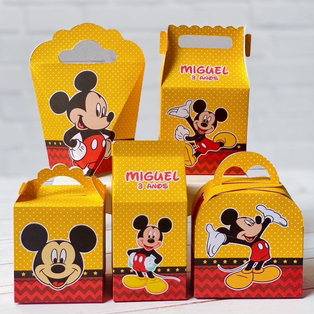 Kit Personalizados Mickey / Mimos de Aniversário Lembrancinhas ...