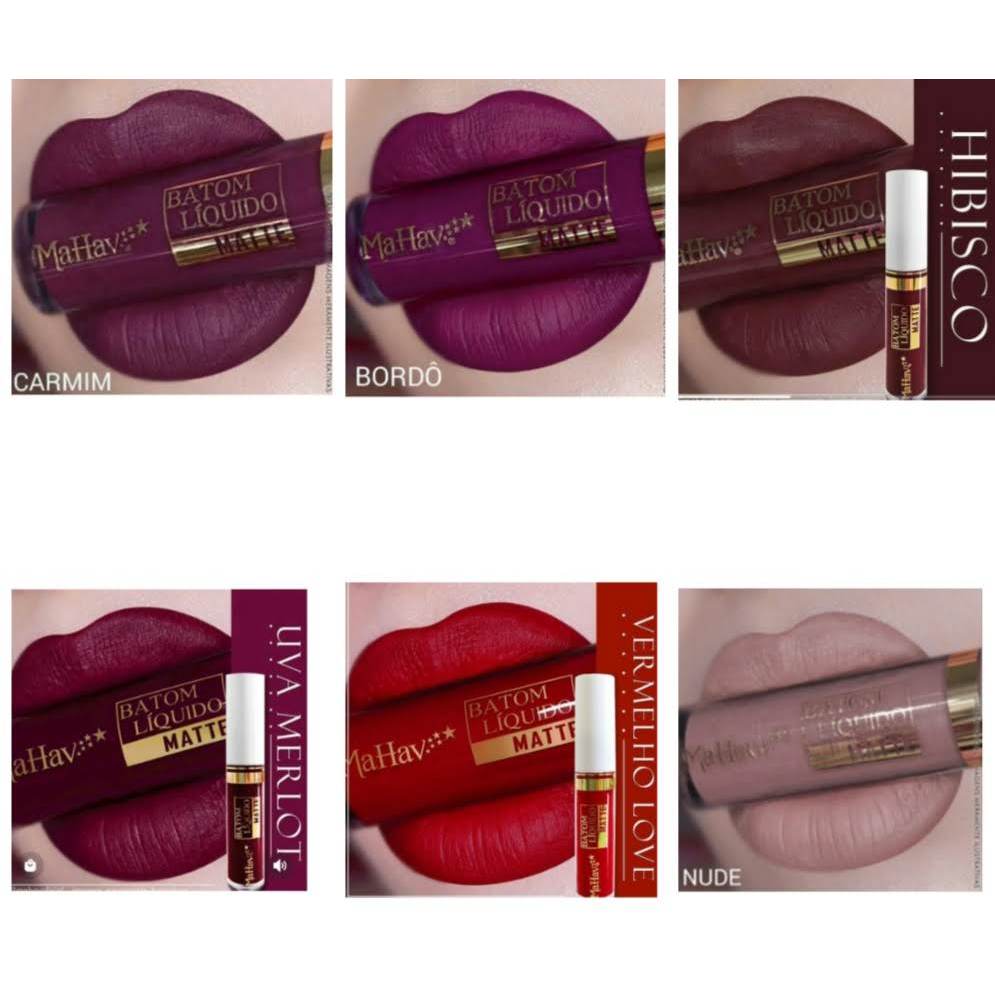 Batom Liquido Matte Mahav | Shopee Brasil