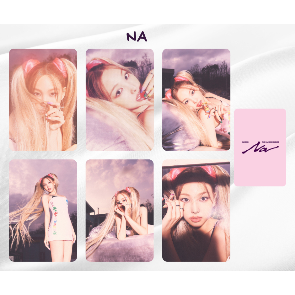 KPOP - NAYEON "NA" photocards fanmade - kit 6 photocards com verso ...