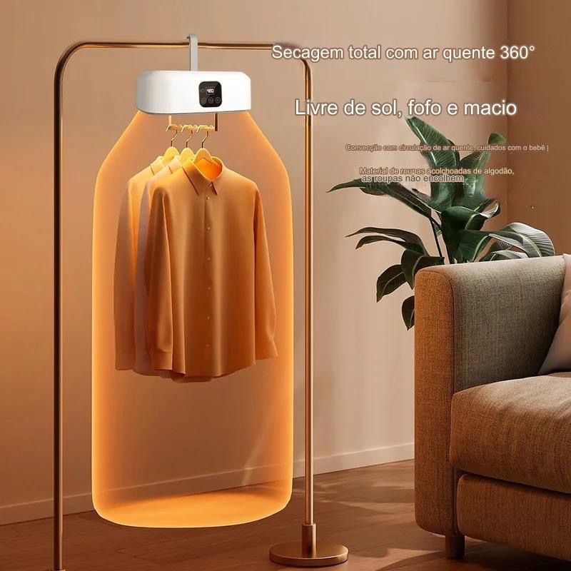 Secador de roupas 10KG Dobrável Controle Remoto Ciclo Rápido 60 Minutos ...