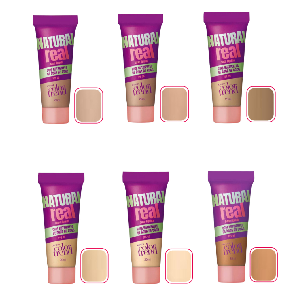 Base LÍquida Avon Natural Real 240N 20ml - Avon | Shopee Brasil